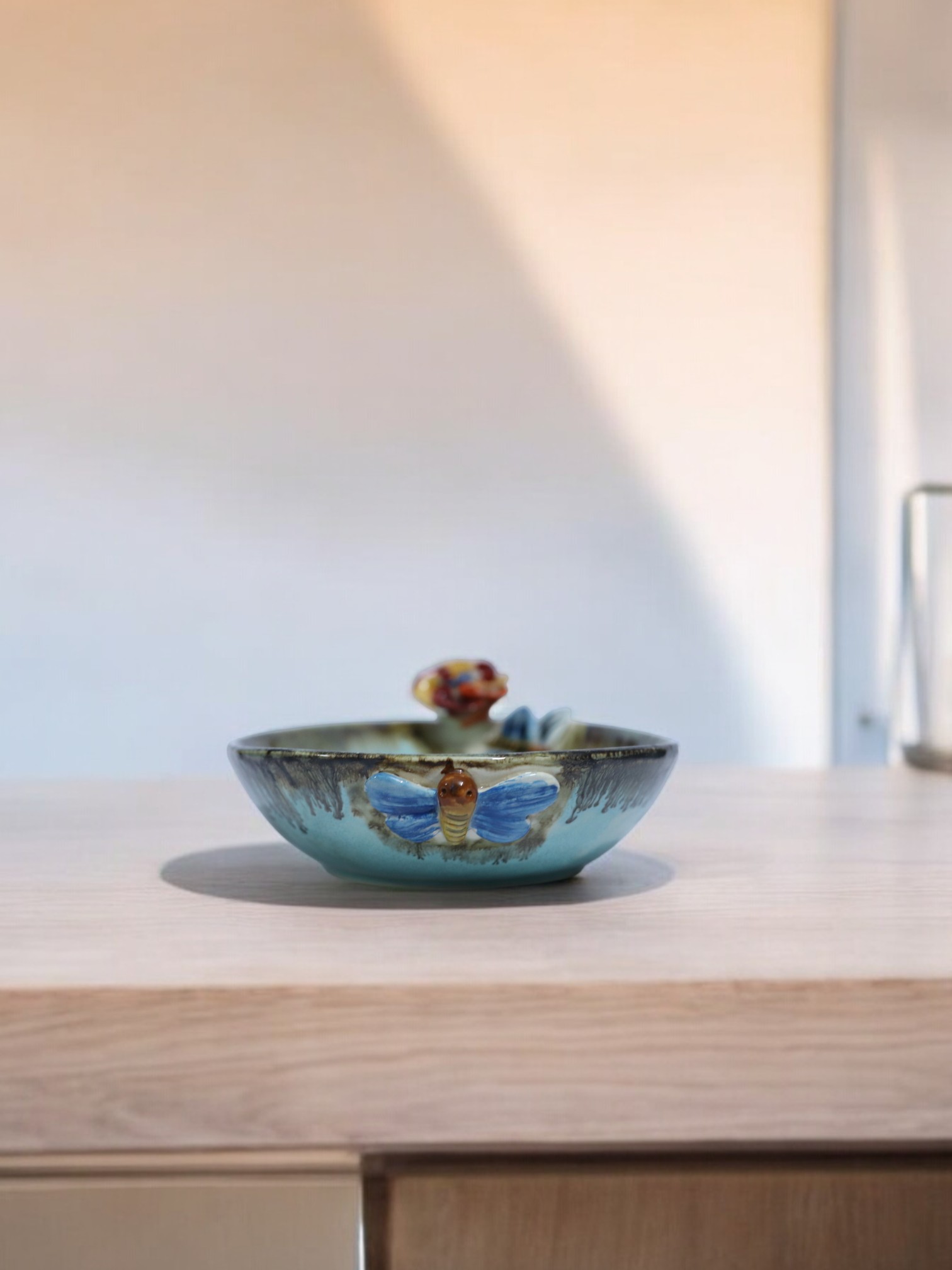 Azure Bloom Dish - Handcrafted Ceramic Tableware for Elegant Dining