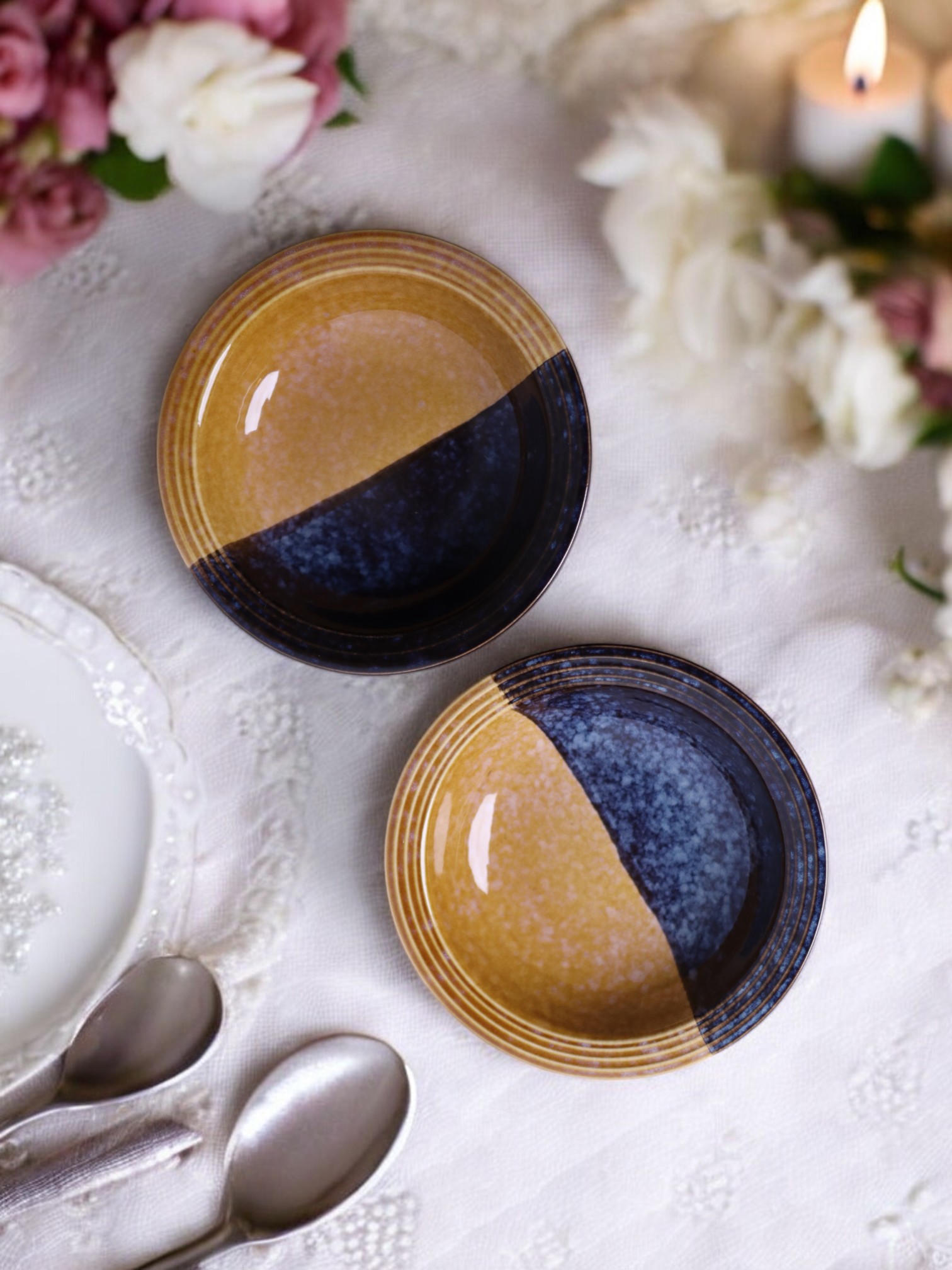Balanced Contrast Pasta Plate - Elegant Ceramics for Stylish Dining