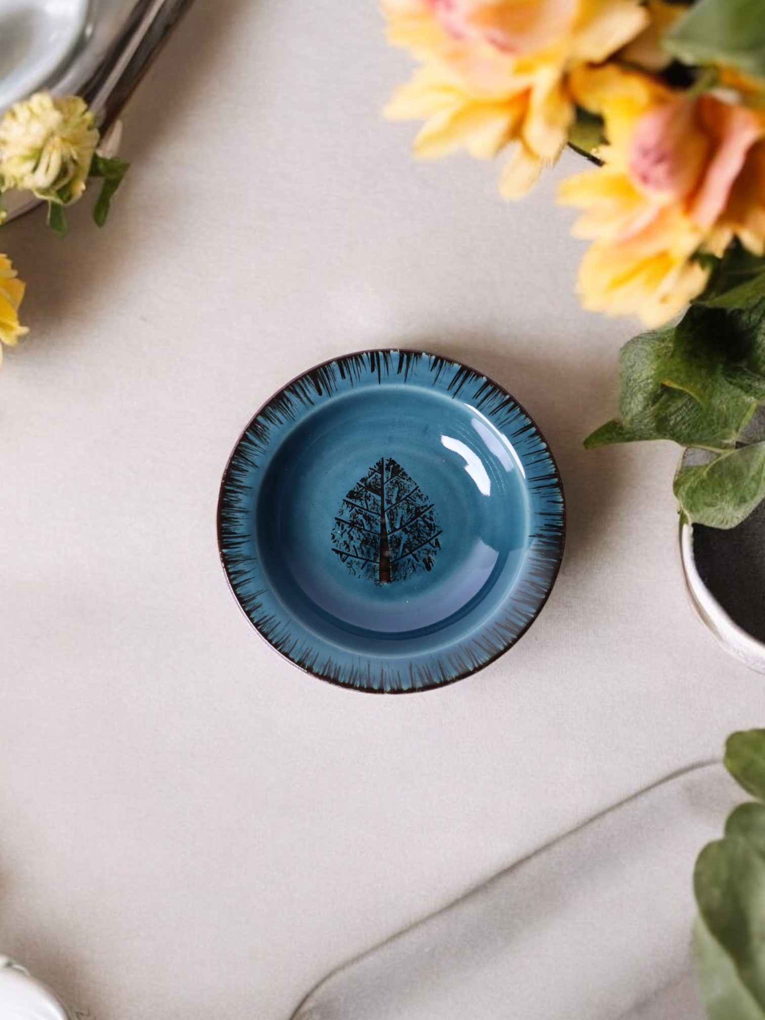 Cosmic Leaf Pasta Plate Eco-Friendly Decorative Tableware